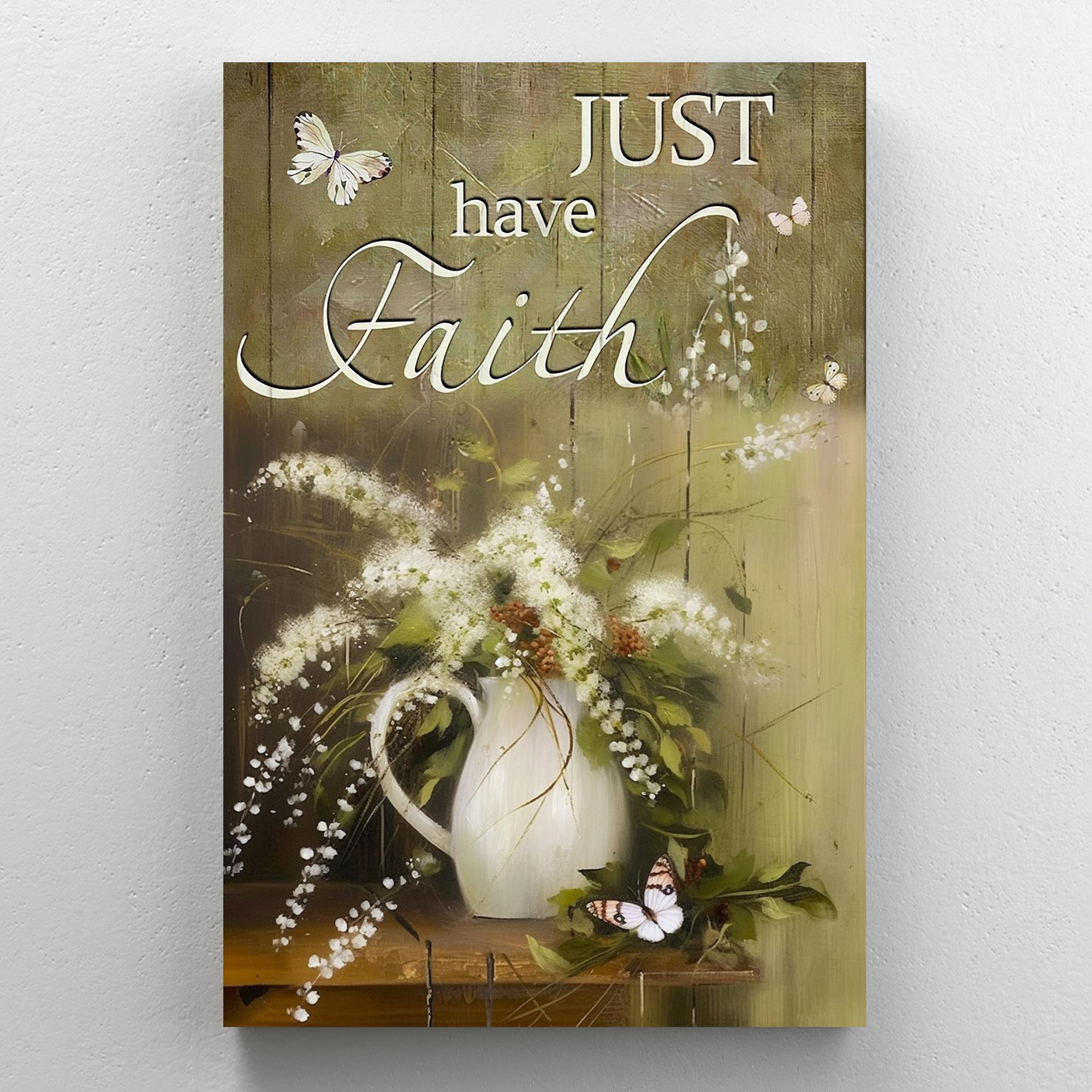Trinx Flower Just Have Faith - 1 Piece Rectangle Graphic Flower Just ...
