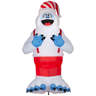 Gemmy Industries Giant Christmas Inflatable Plush Bumble in Santa Hat ...
