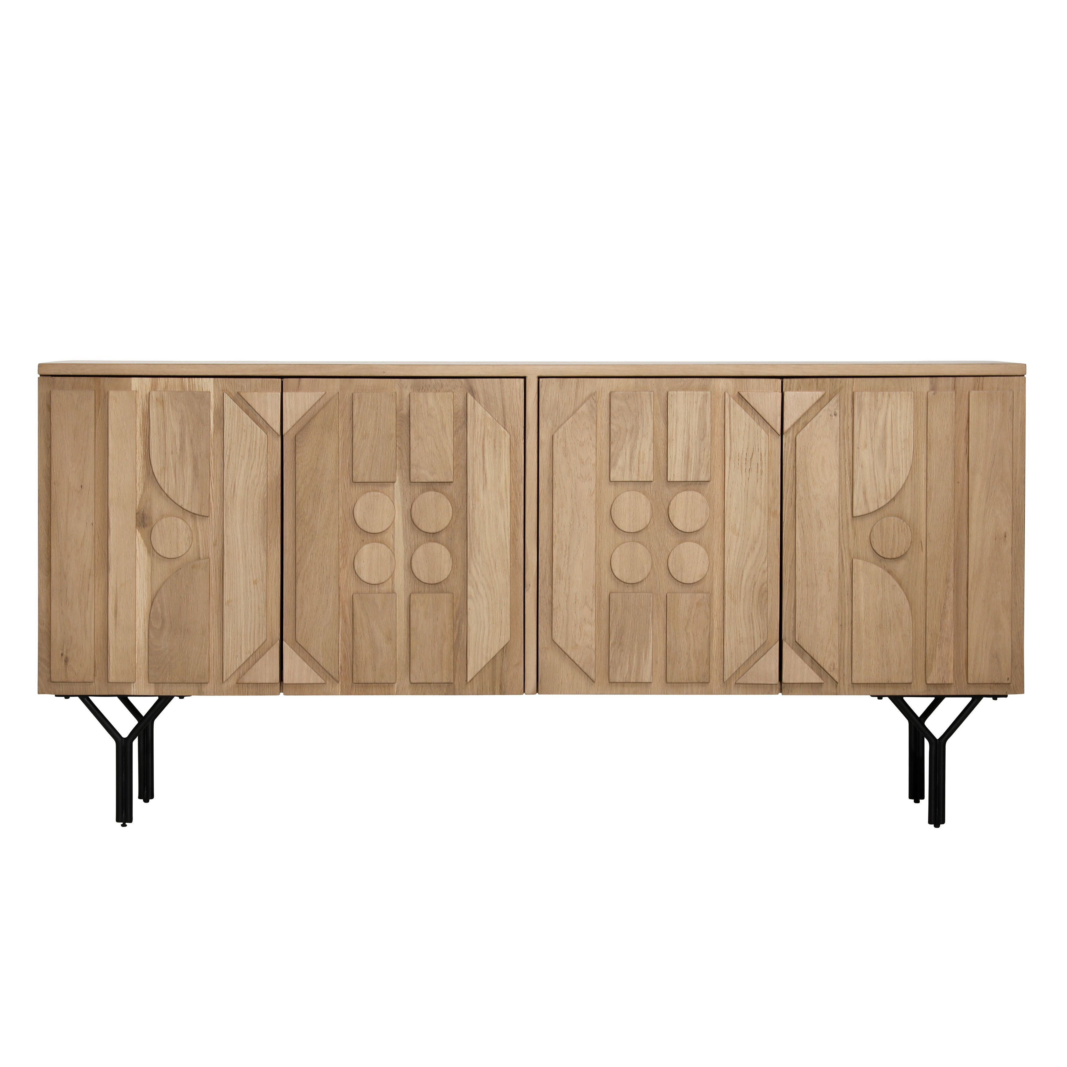 Dovetail Furniture Boise 71" Wide Solid Wood Sideboard | Wayfair