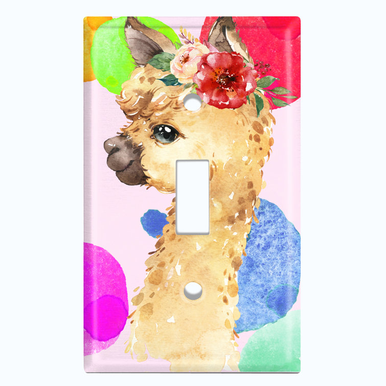 WorldAcc Metal Light Switch Plate Outlet Cover (Llama Love Party ...
