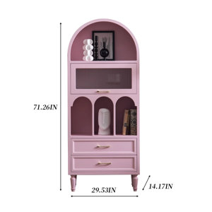 Joy Reading Arched Pink Storage Bookcase | Wayfair