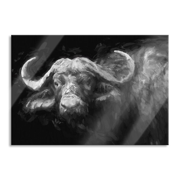 Gracie Oaks Water Buffalo - No Frame Print on Glass | Wayfair.co.uk