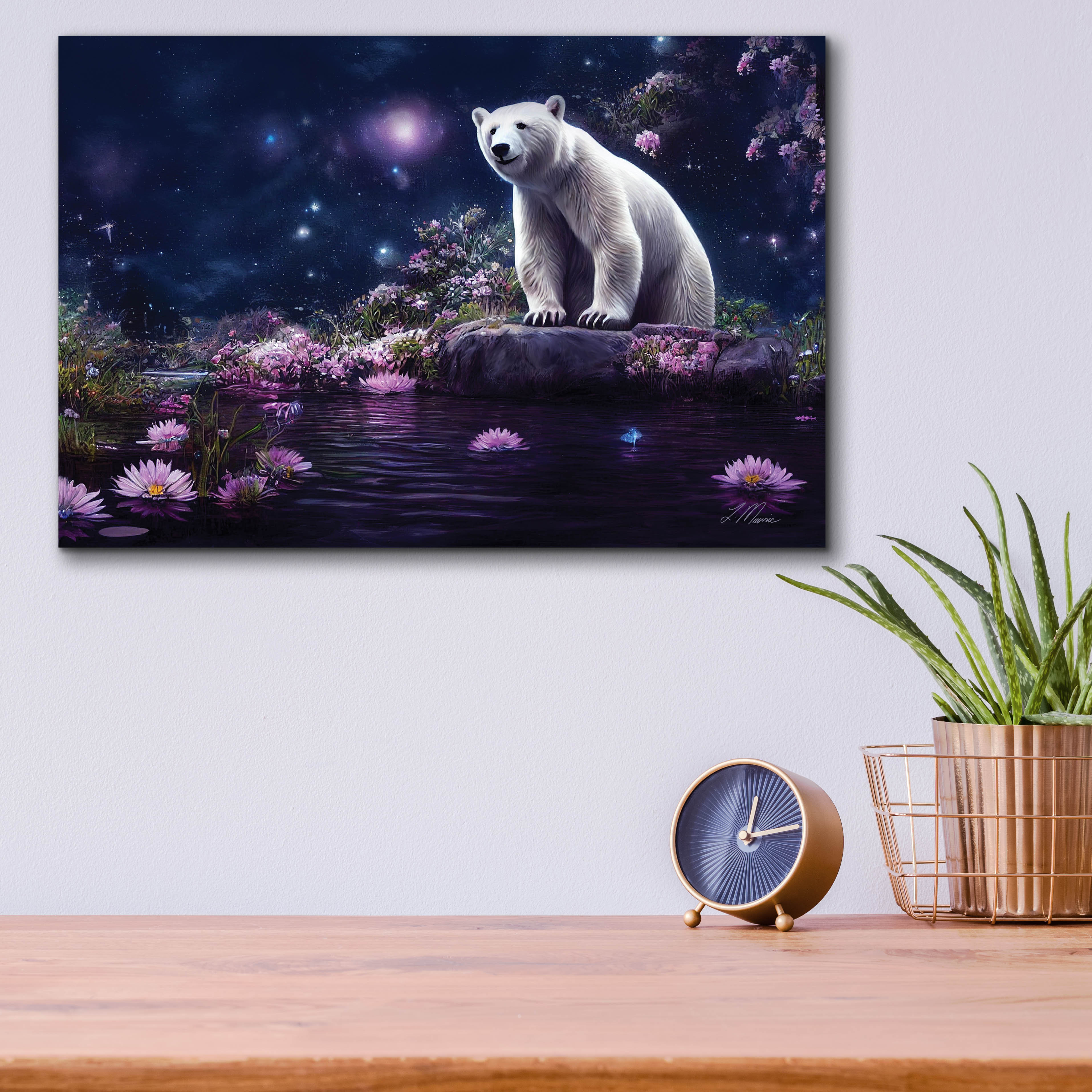 Millwood Pines 'Gazing Polar Bear' by Tanya Mavric, Acrylic Glass Wal ...