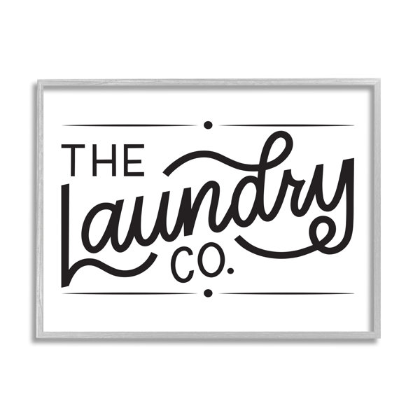 Stupell Industries Laundry Co. Bold Cursive Typography Sign by Jalynn ...
