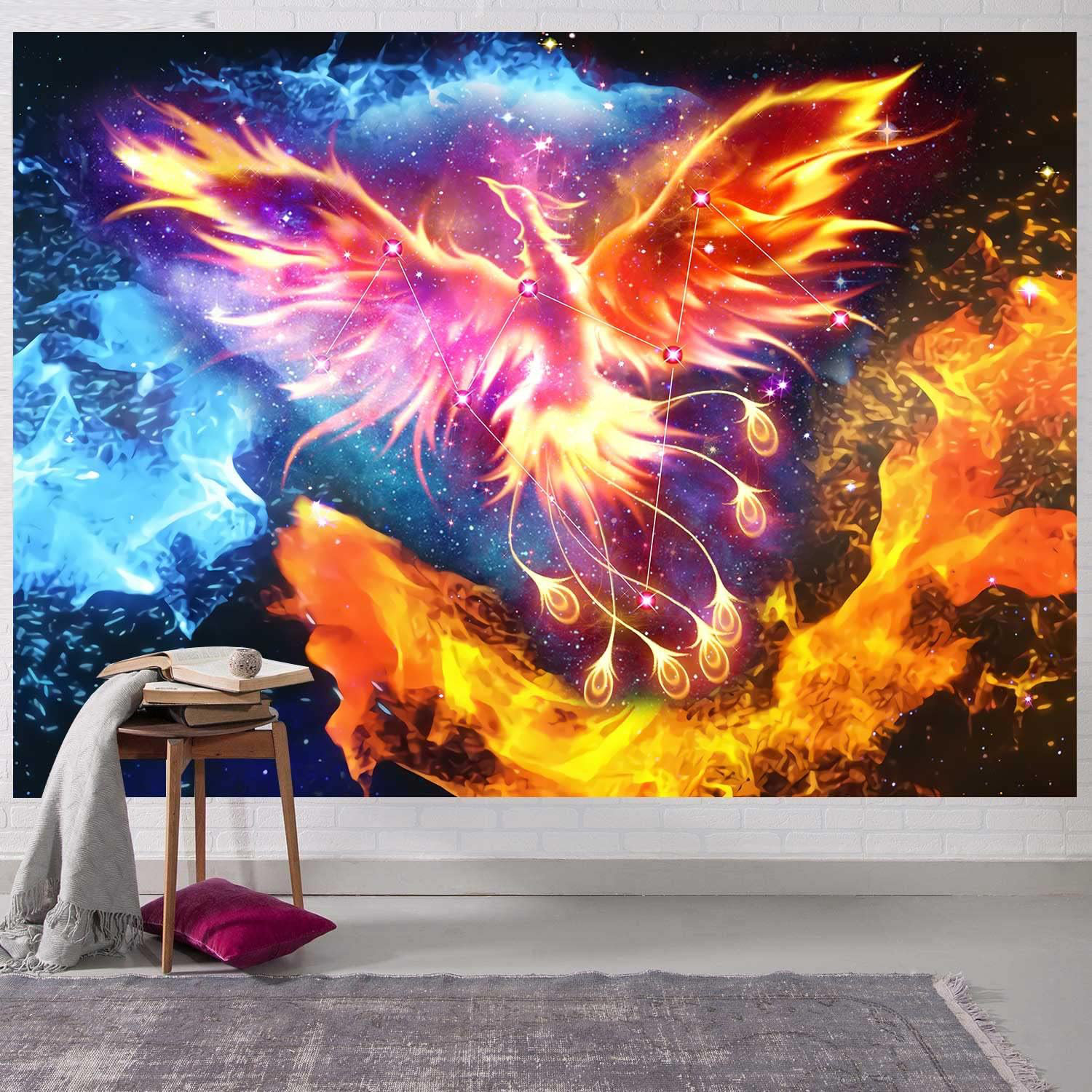 Trinx Phoenix Bird Tapestry Psychedelic Animal Hippie Tapestries For ...