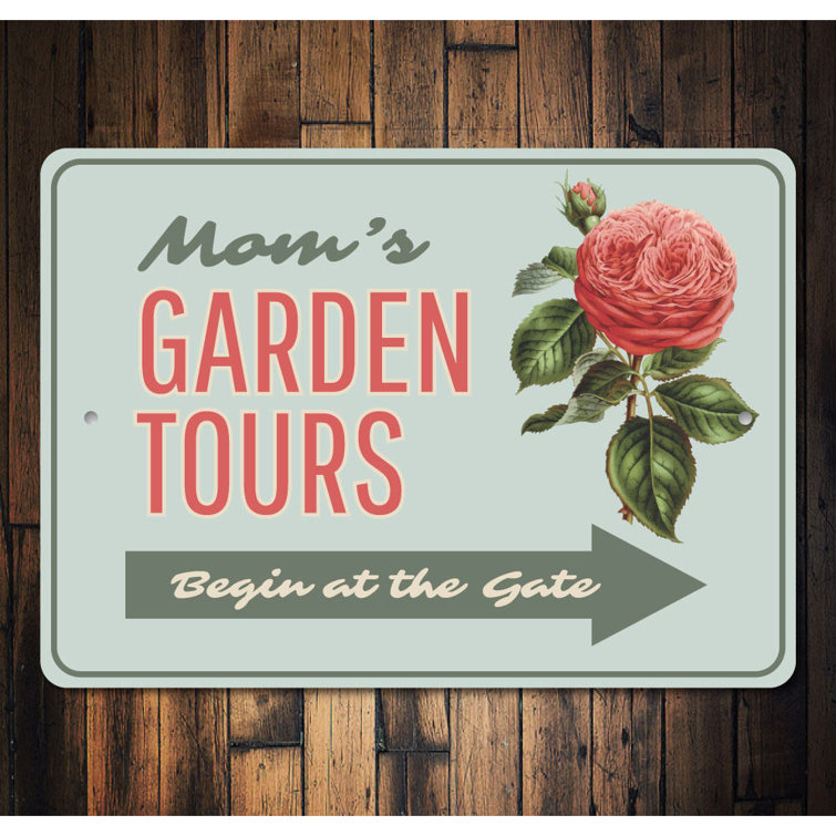 Lizton Sign Shop, Inc Garden Tours Arrow Aluminum Sign | Wayfair