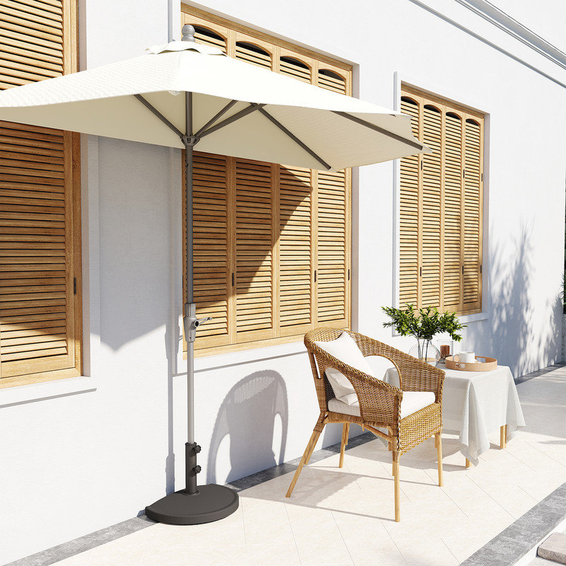 Latitude Run® 33 lb Half Round Heavy Duty Base Stand Weight for Outdoor ...