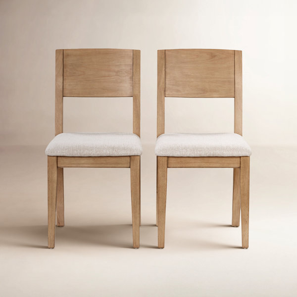 Birch Lane™ Vienna Set Of 2 Reclaimed Pine Wood Dining Chairs & Reviews ...