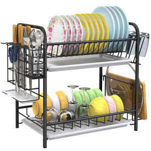 Alex Smart Home 2 Tier Metal Dish Rack & Reviews | Wayfair
