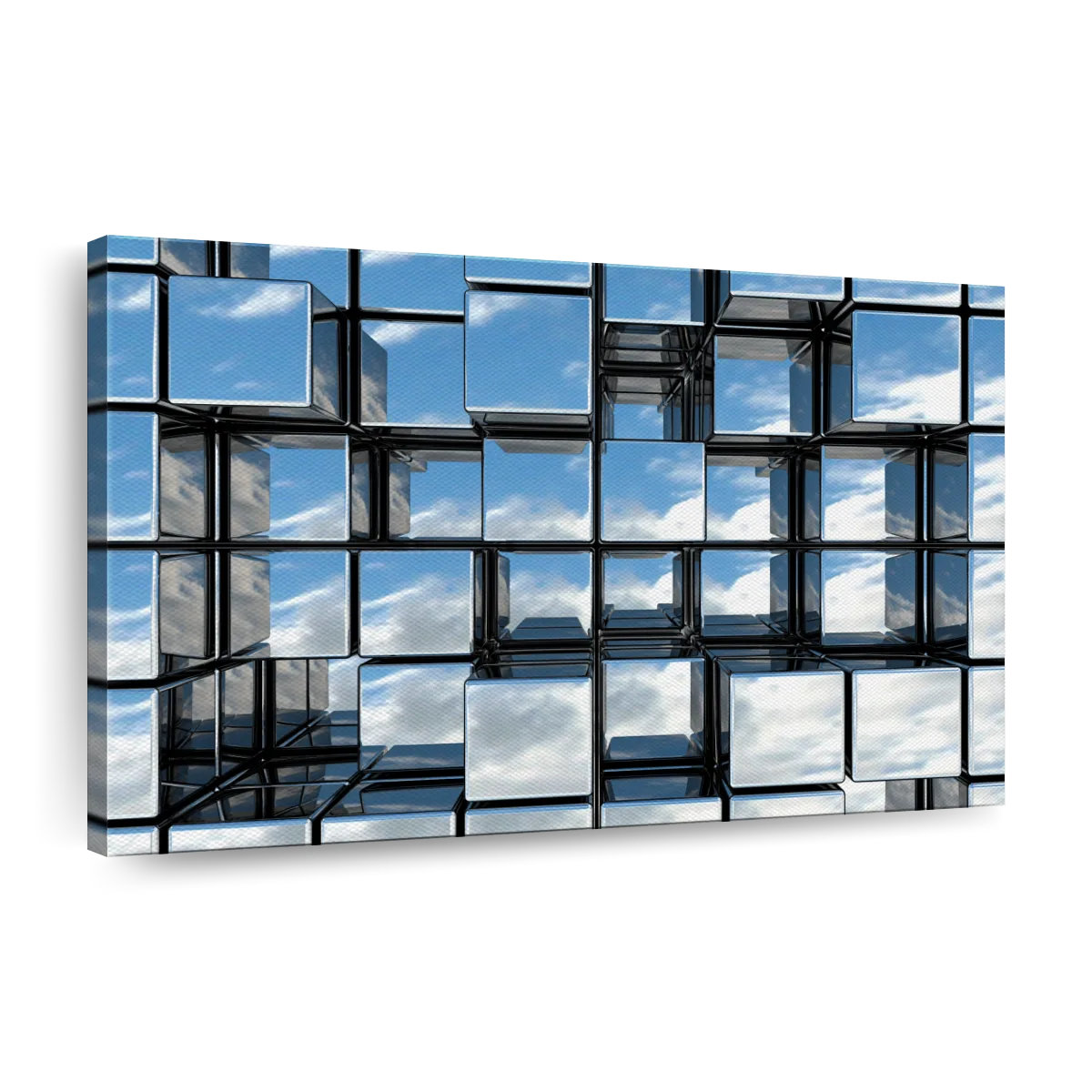 Wrought Studio™ Abstract Square Mirrors Canvas Print | Wayfair
