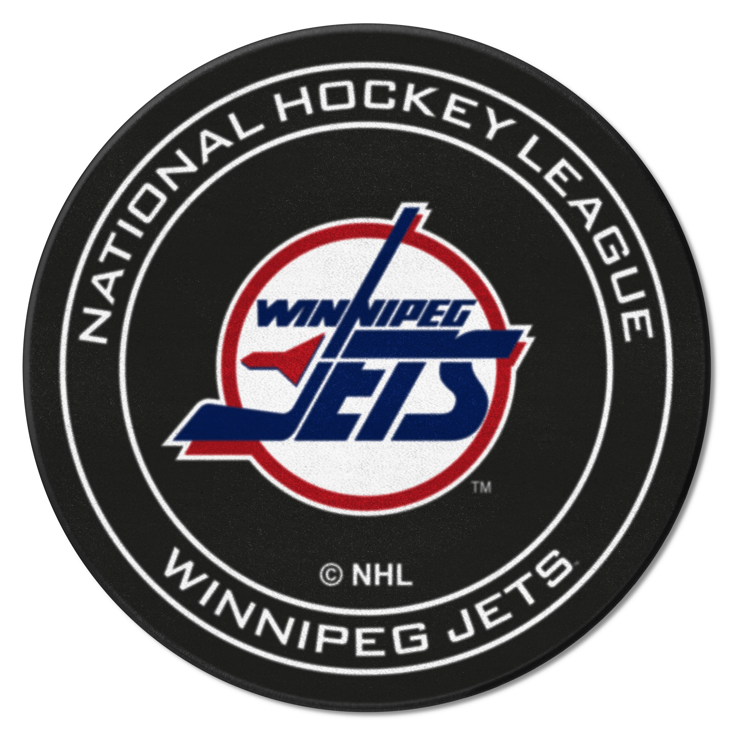 FANMATS Winnipeg Jets_Retro NHL Winnipeg Jets Hockey Puck Rug - 27In ...