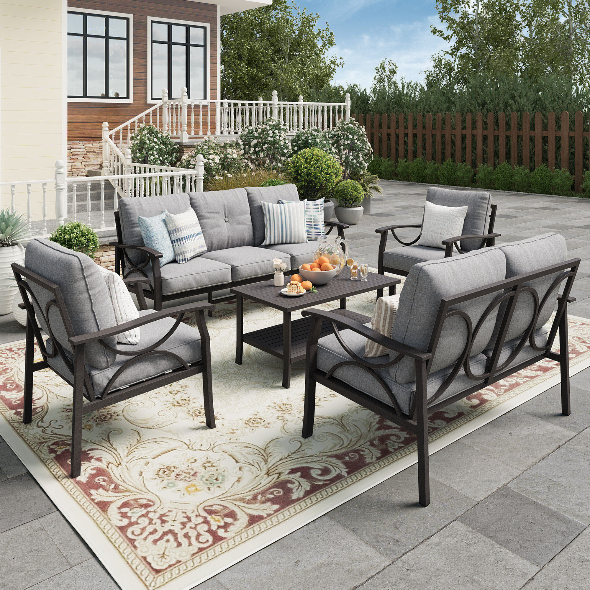 Brayden Studio® Brandtley 7-Person Sofa Seating Group & Reviews | Wayfair
