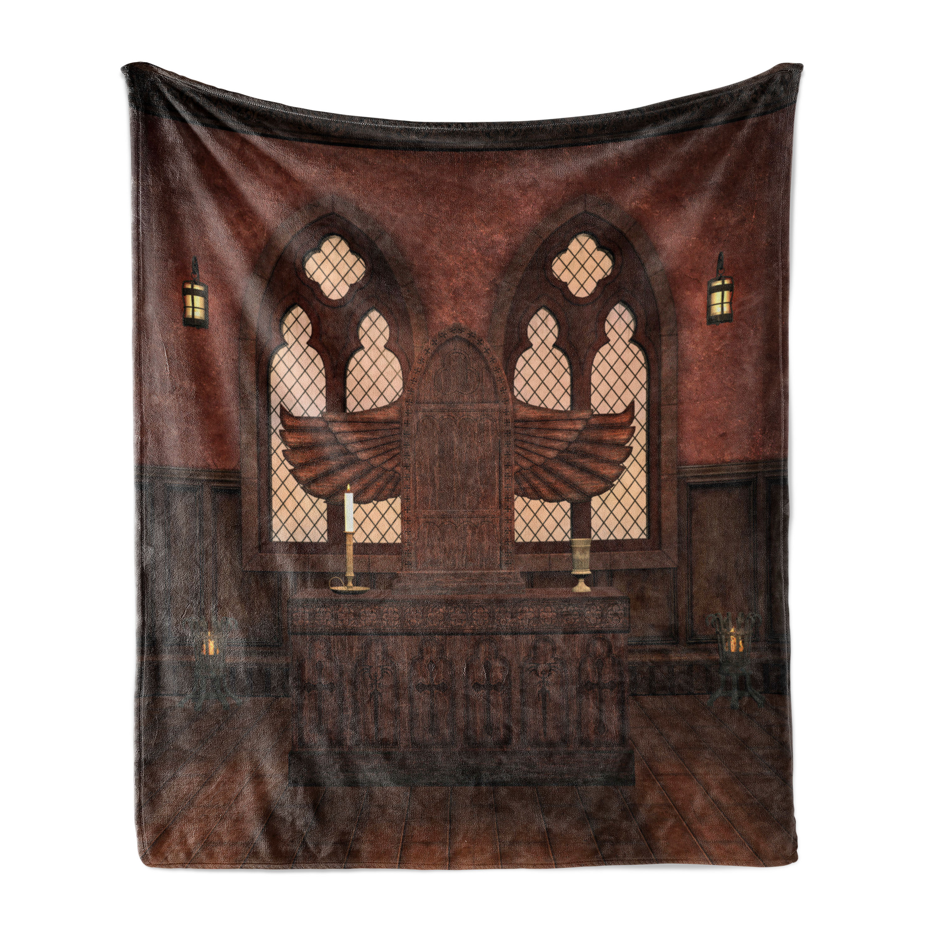 Ambesonne Gothic Fleece Throw Blanket Buildings Tradition | Wayfair