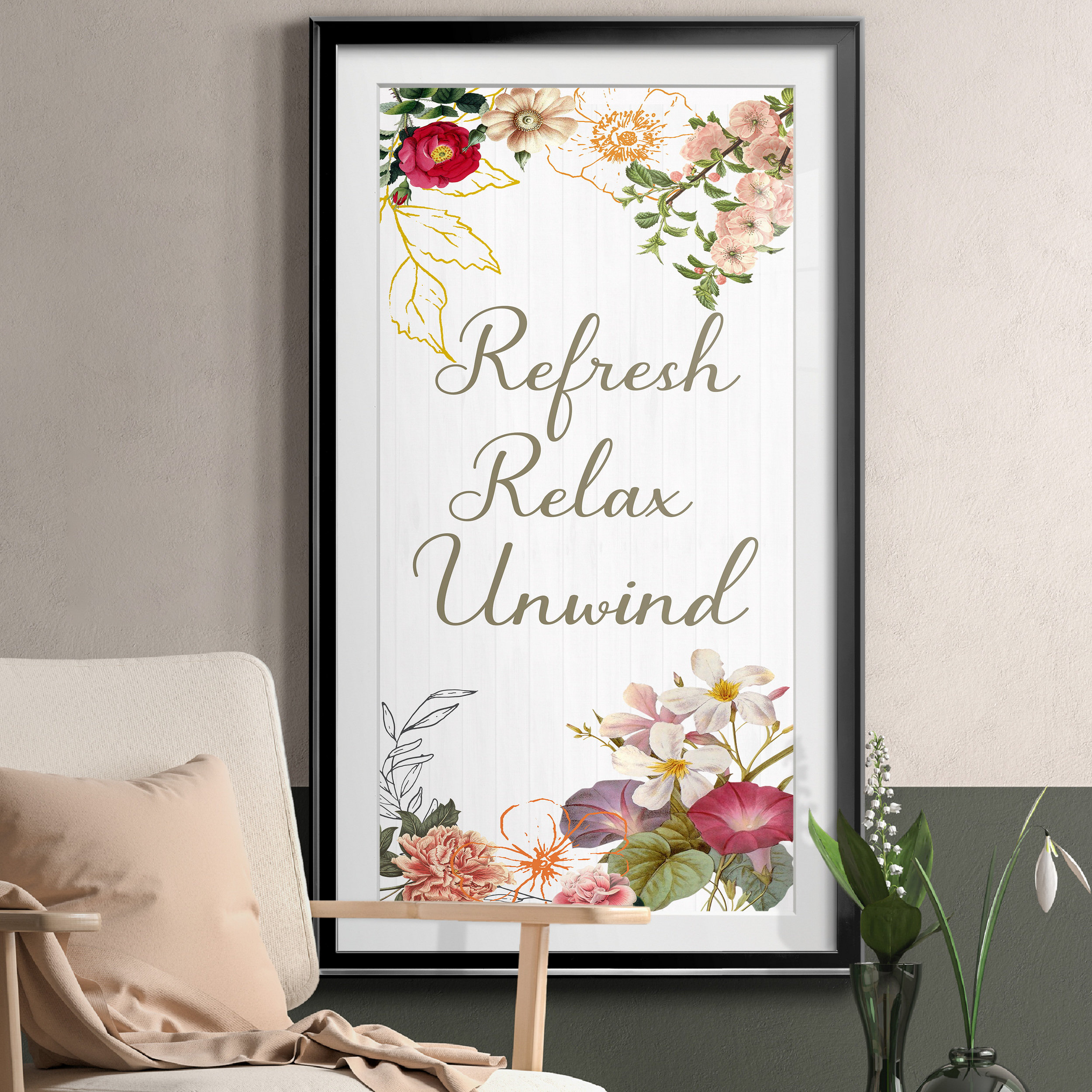 Trinx Refresh, Relax, Unwind - Picture Frame Textual Art | Wayfair