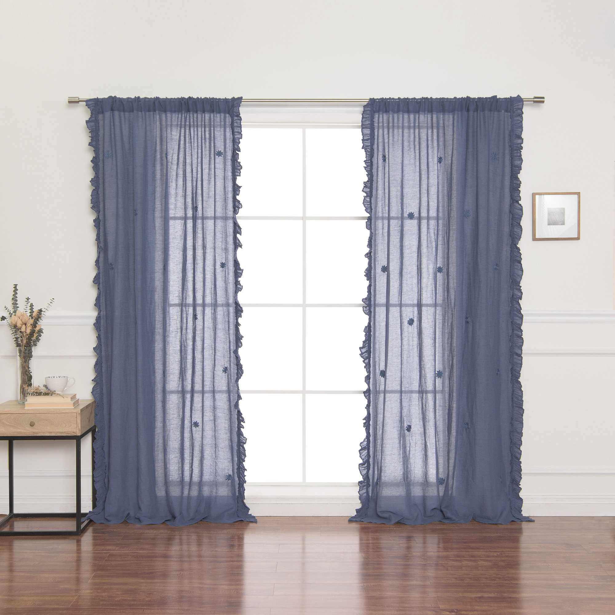 One Allium Way® Mavis One Allium Way® Linen Solid Sheer Rod Pocket ...
