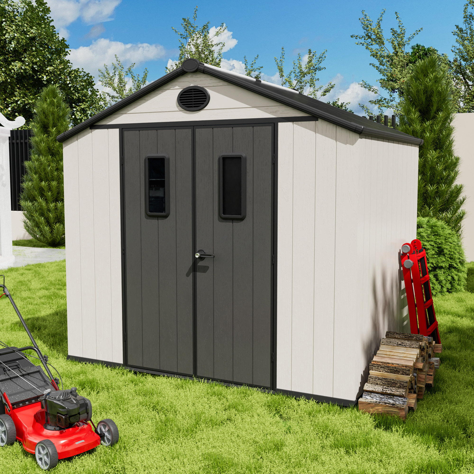 Joyside 8ft×6ft Outdoor Durable Resin Storage Shed - Wayfair Canada