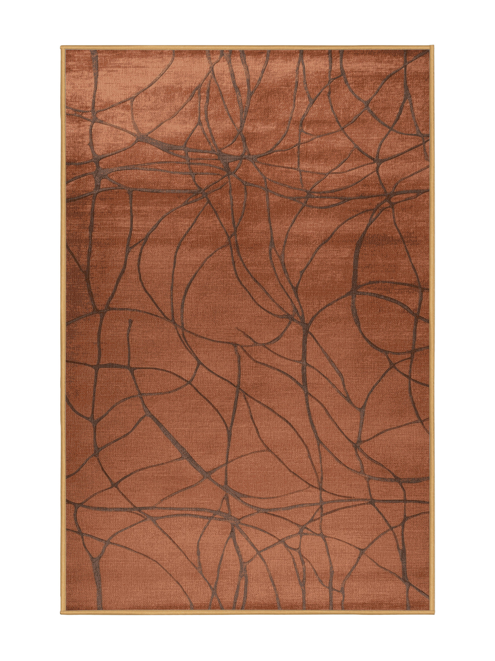 Hokku Designs Machine Washable Abstract Brown Area Rug | Wayfair