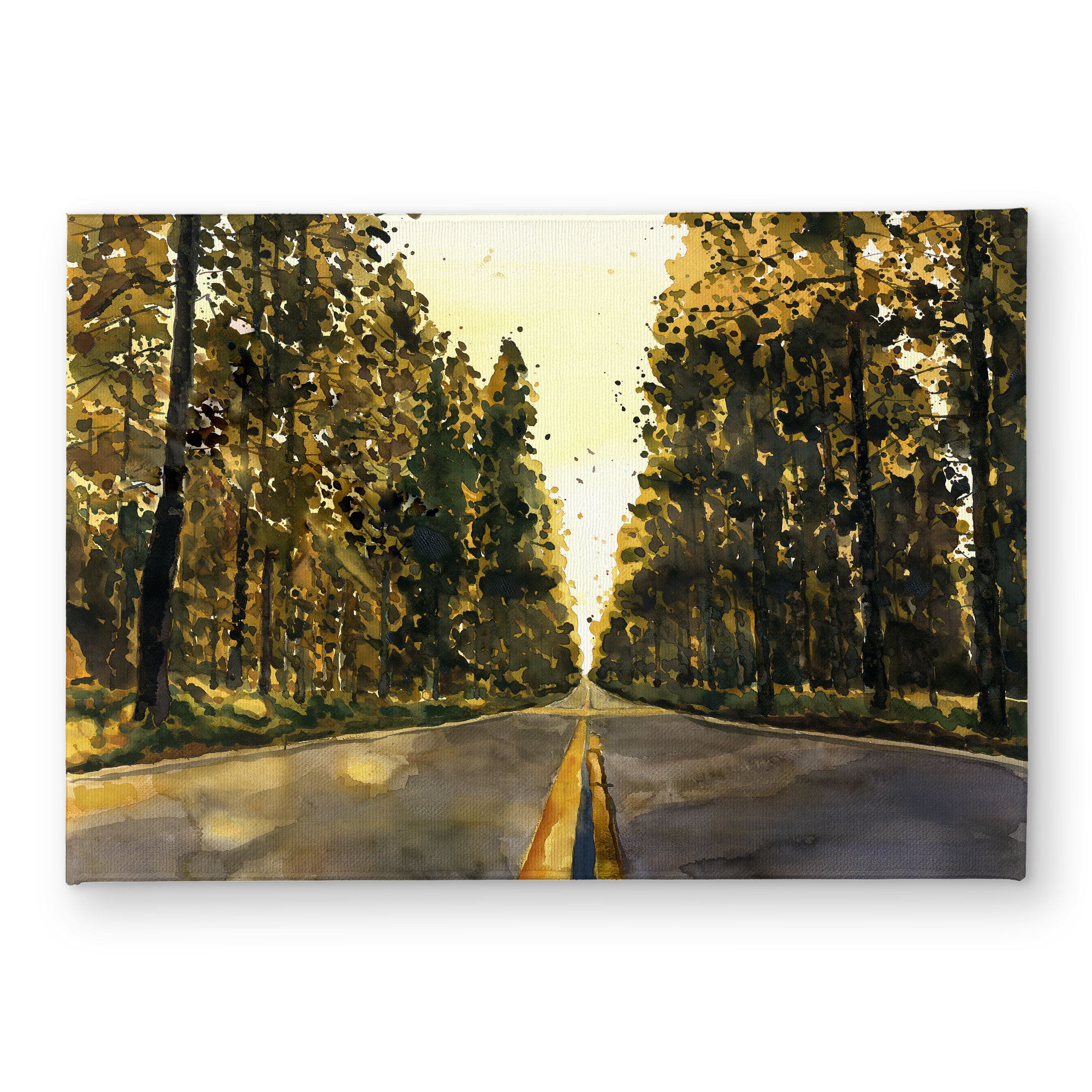 Begin Edition International Inc. Long Road Yellow Trees Door Mat ...