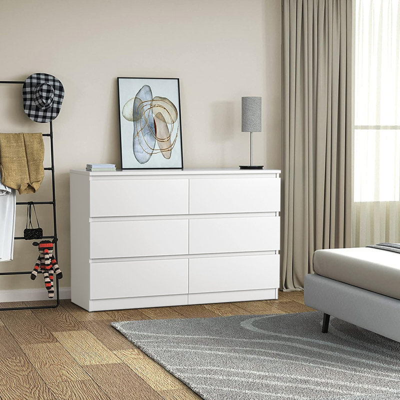 Wrought Studio™ Elwer 6 - Drawer Dresser | Wayfair