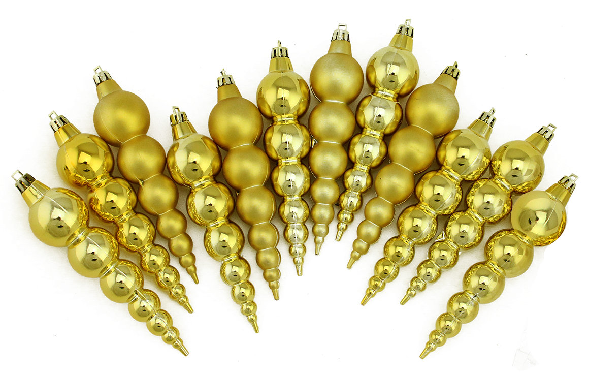 Northlight Seasonal Shatterproof Matte and Shiny Christmas Finial ...
