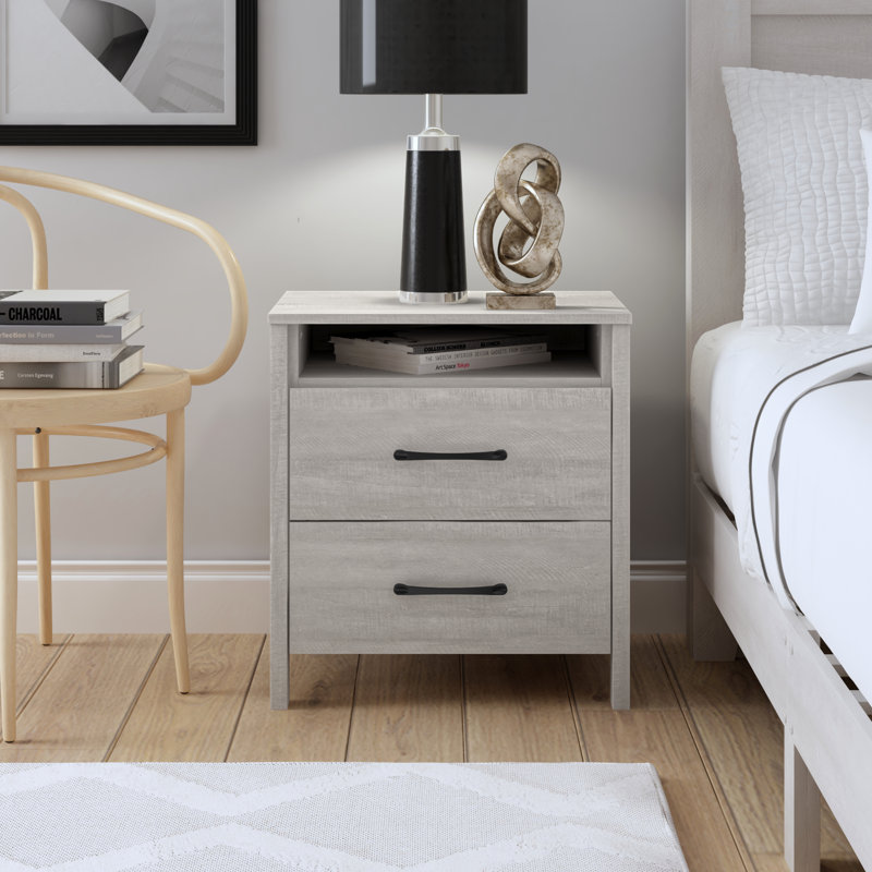 Wade Logan® Allysyn 22.7" 2Drawer Nightstand & Reviews | Wayfair