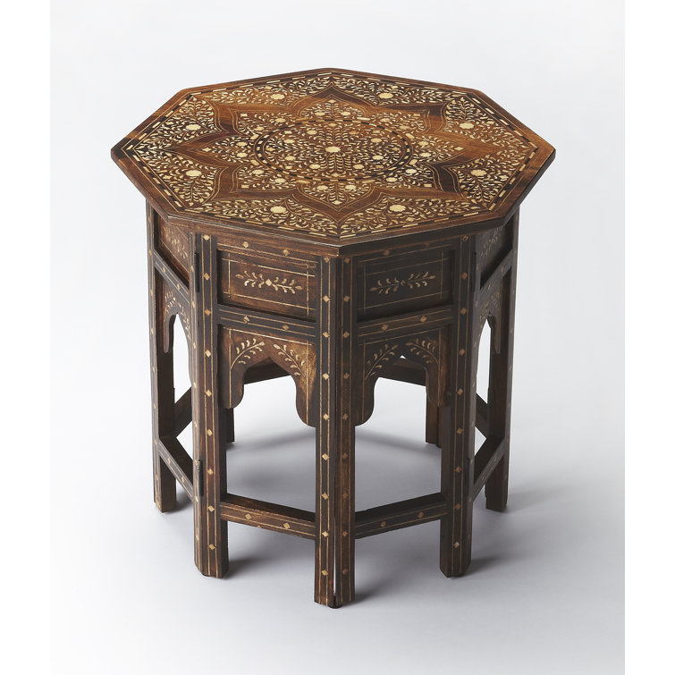 Langley Street Maag Bone Inlay End Table | Wayfair