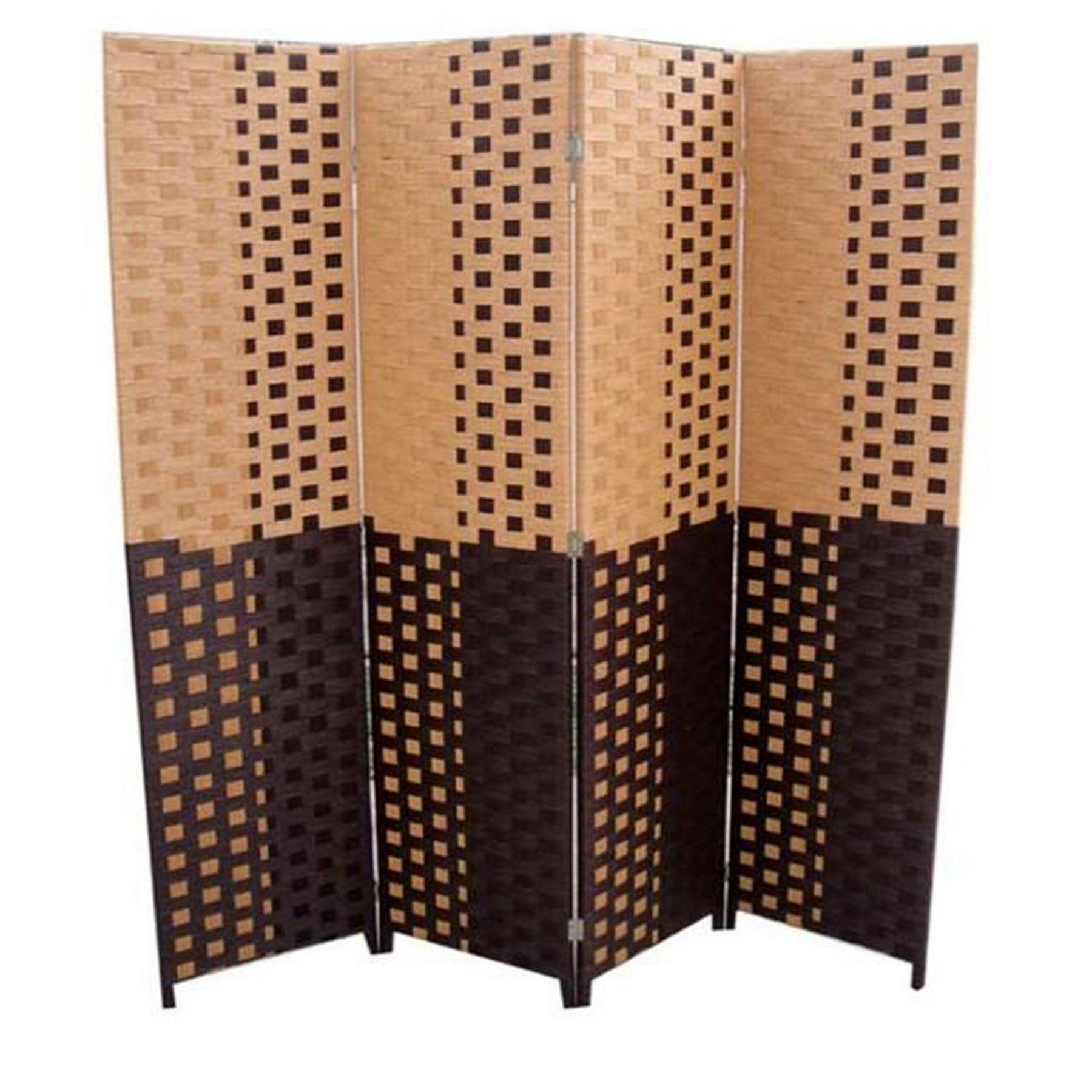 Ebern Designs 70.75" Tall 4-Panel Screen / Room Divider w/ Weave design ...