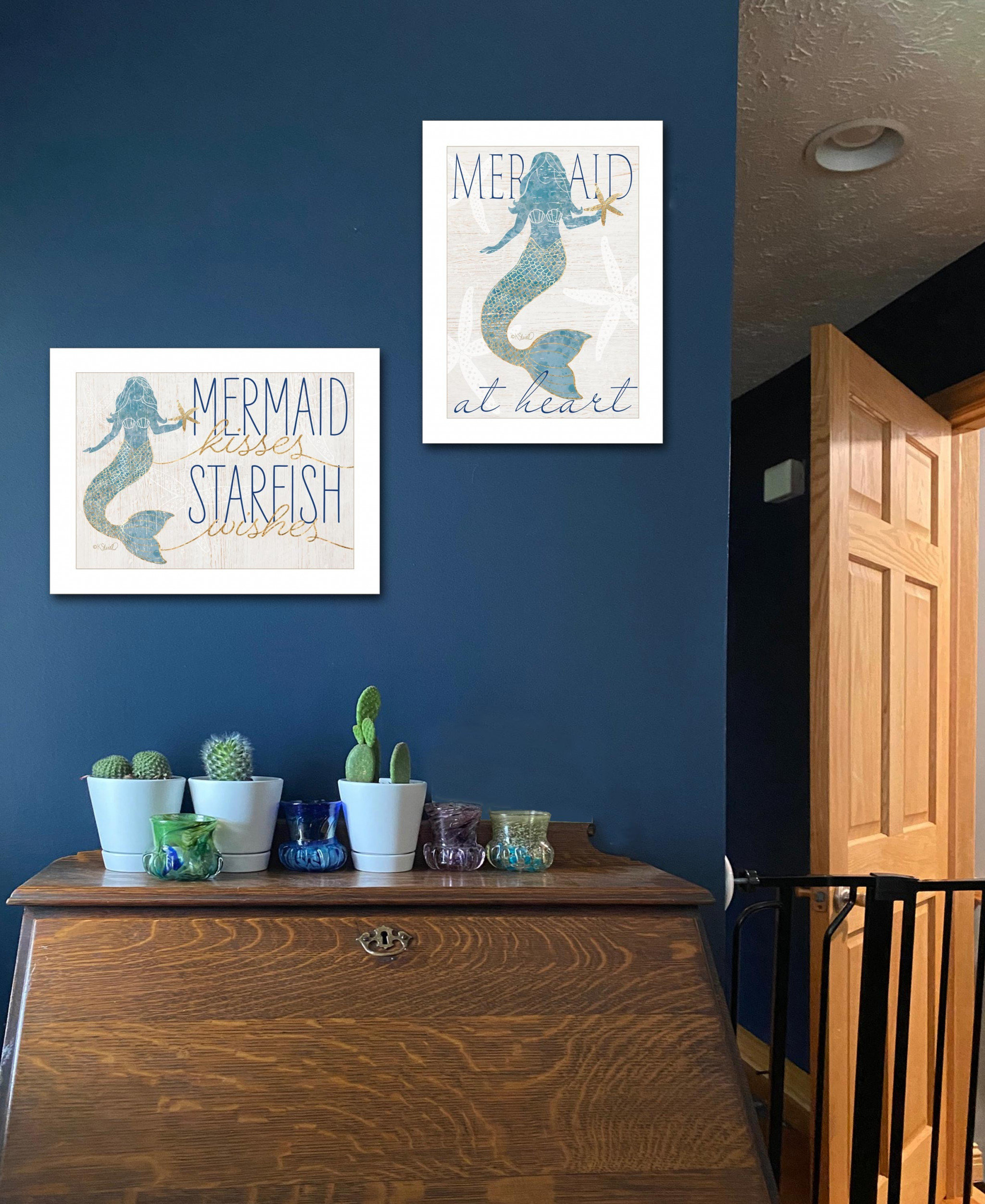 Trinx Set Of Two Two Mermaids Print Wall Art | Wayfair