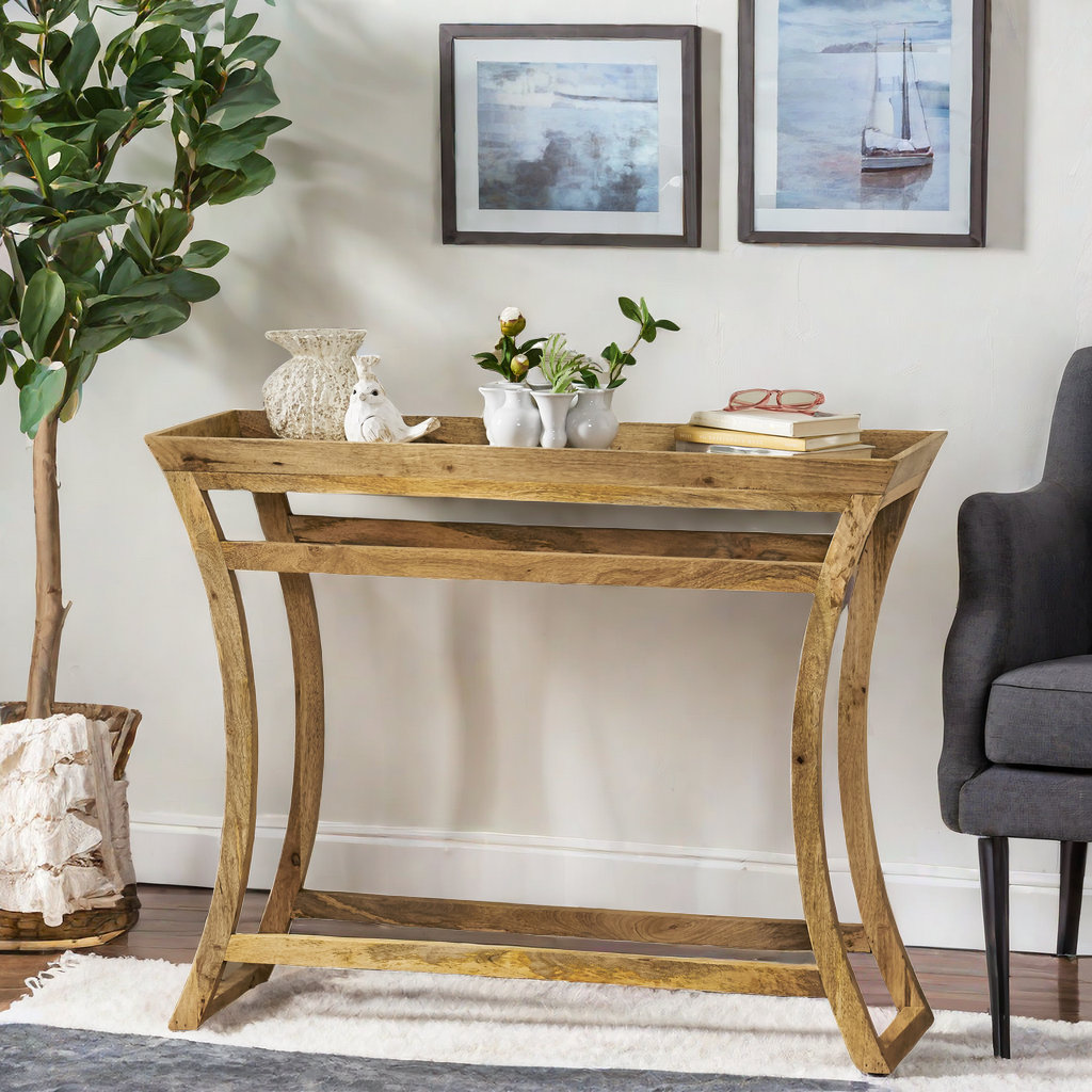 Red Barrel Studio Harpswell 42" Wide Console Table with Non-Slip Pads ...