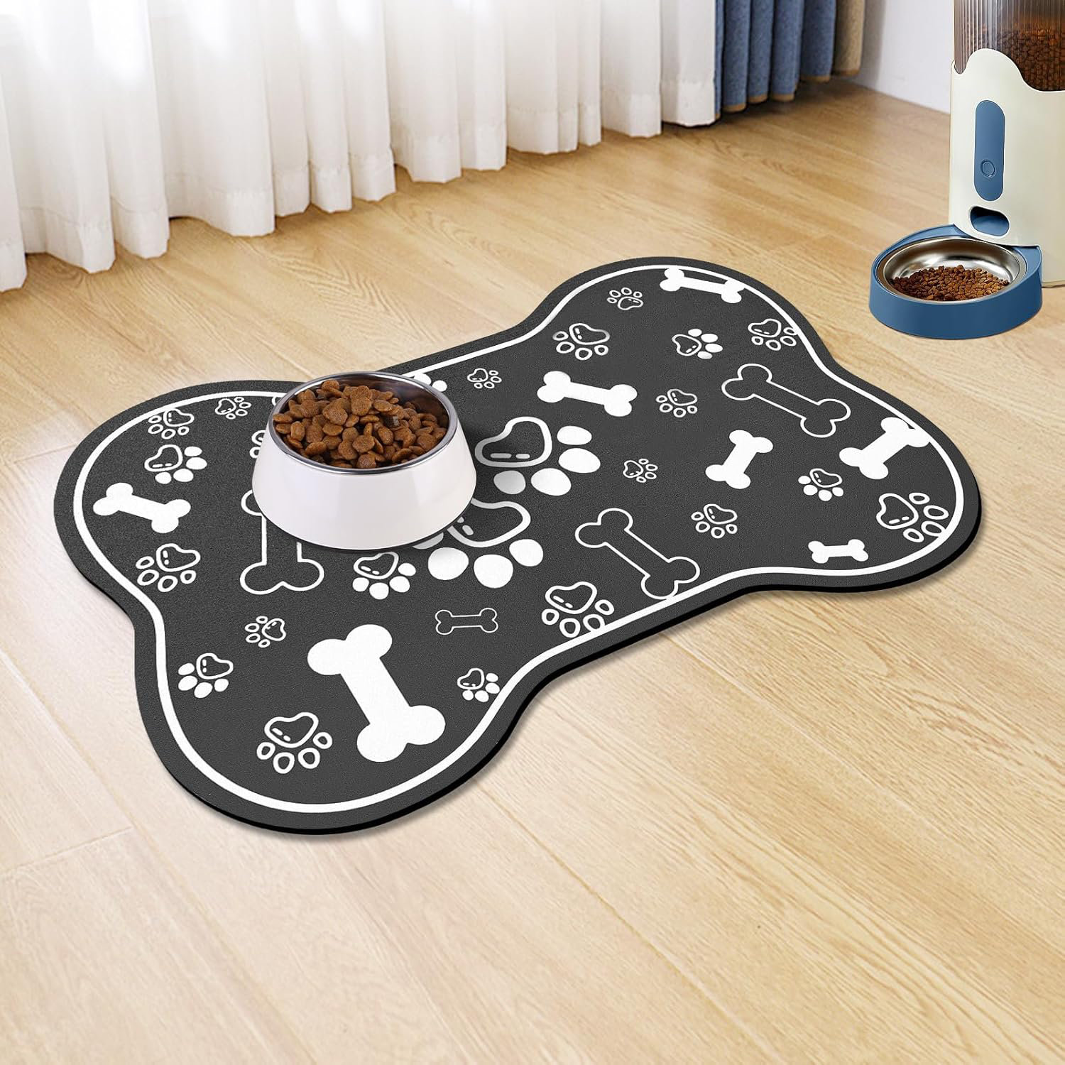 MCKINNON HOME FURNISHINGS, INC. Dog Cat Food Mat,Rapid Absorbent Pet ...