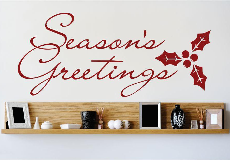 Design With Vinyl Season's Greetings Wall Decal | Wayfair