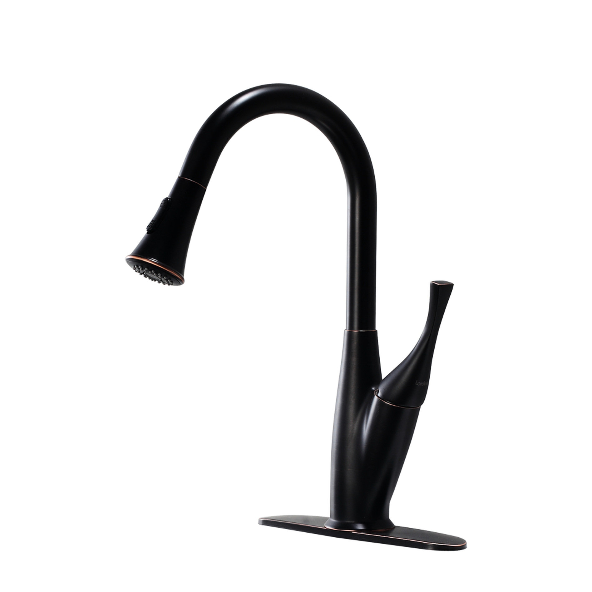 Latitude Run® Oil - Rubbed Bronze Pull Out Faucet, Streamlined For ...