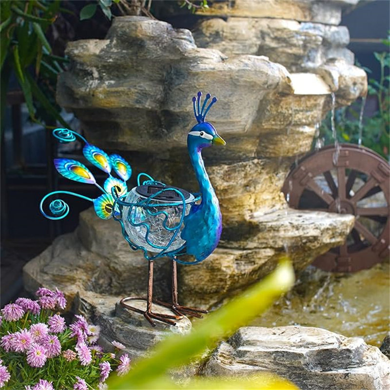 Factory Direct Wholesales NN Solar Peacock Statue Light, Solar Animal ...