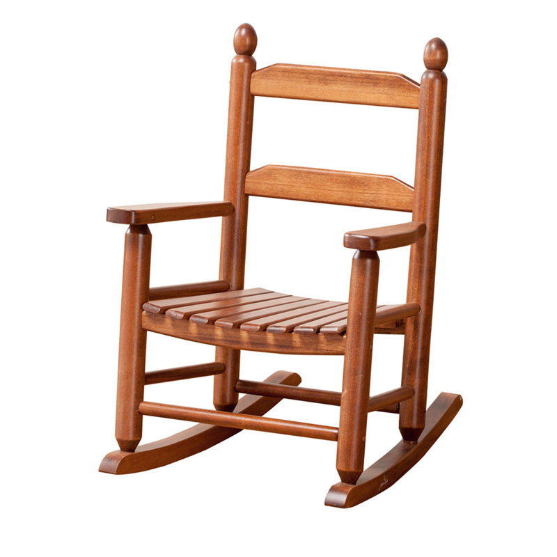 Highland Dunes Stromberg Classic Wooden Child's Porch Chair Rocking ...