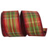 The Holiday Aisle® Scarlet Plaid Cranberry Metallic Deluxe Backed Wired ...