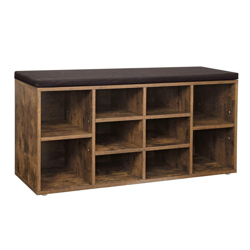 August Grove® Shoe Bench, Storage Bench, Shoe Rack Bench, 10 ...
