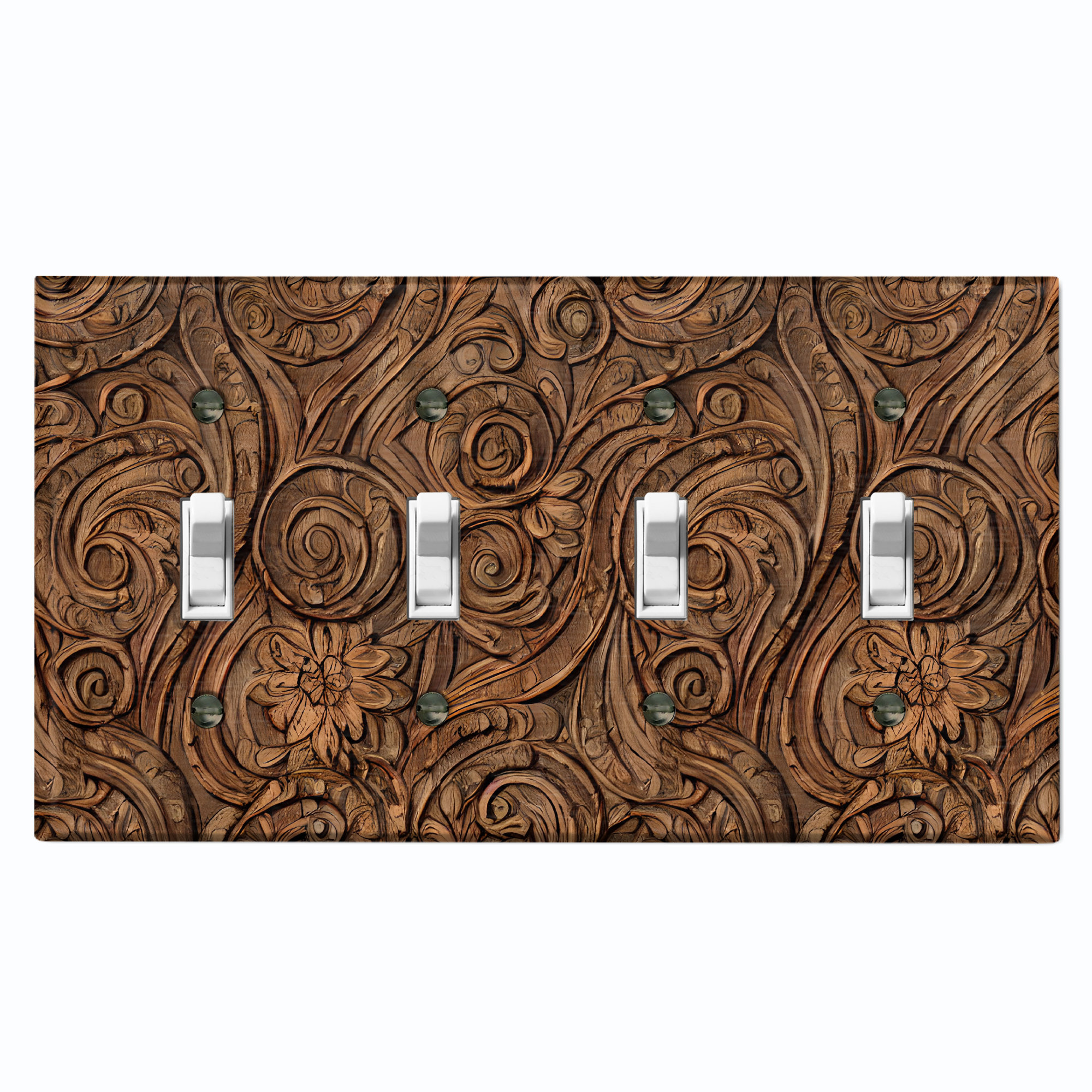 WorldAcc Brown Wood Pattern Tree Bark Print Nature Themed 4 - Gang ...