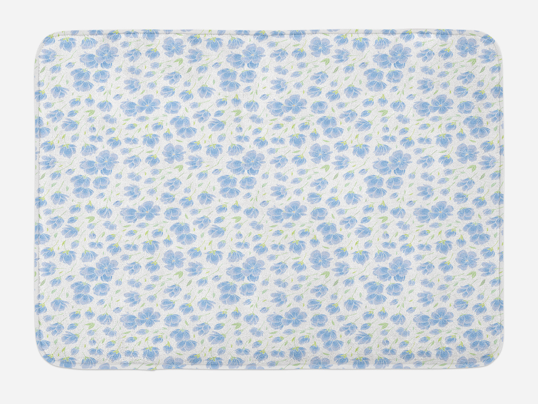 East Urban Home Flower Plush Bath Mat, Sakura Japanese Blossoms, 30.2 ...