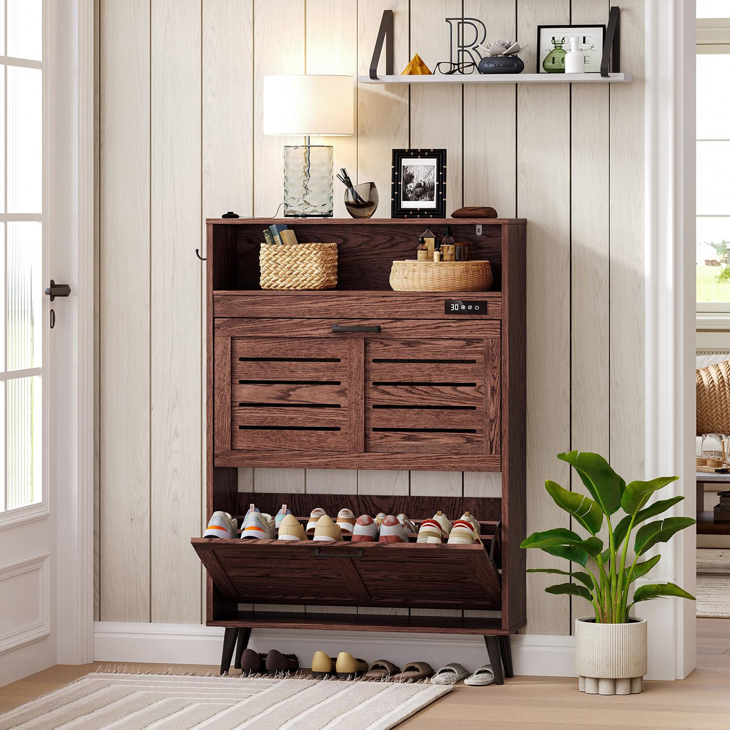 One Allium Way® 24 Pair Shoe Storage Cabinet | Wayfair