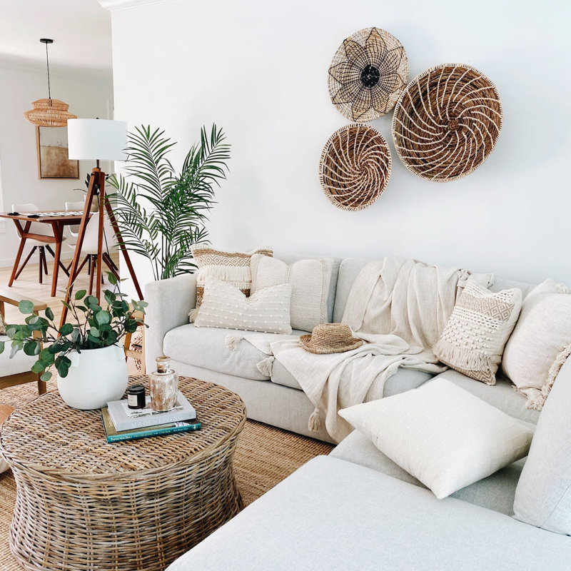 theHOMEmind Boho Pillows Neutral Boho Cotton Pillow Cover | Wayfair