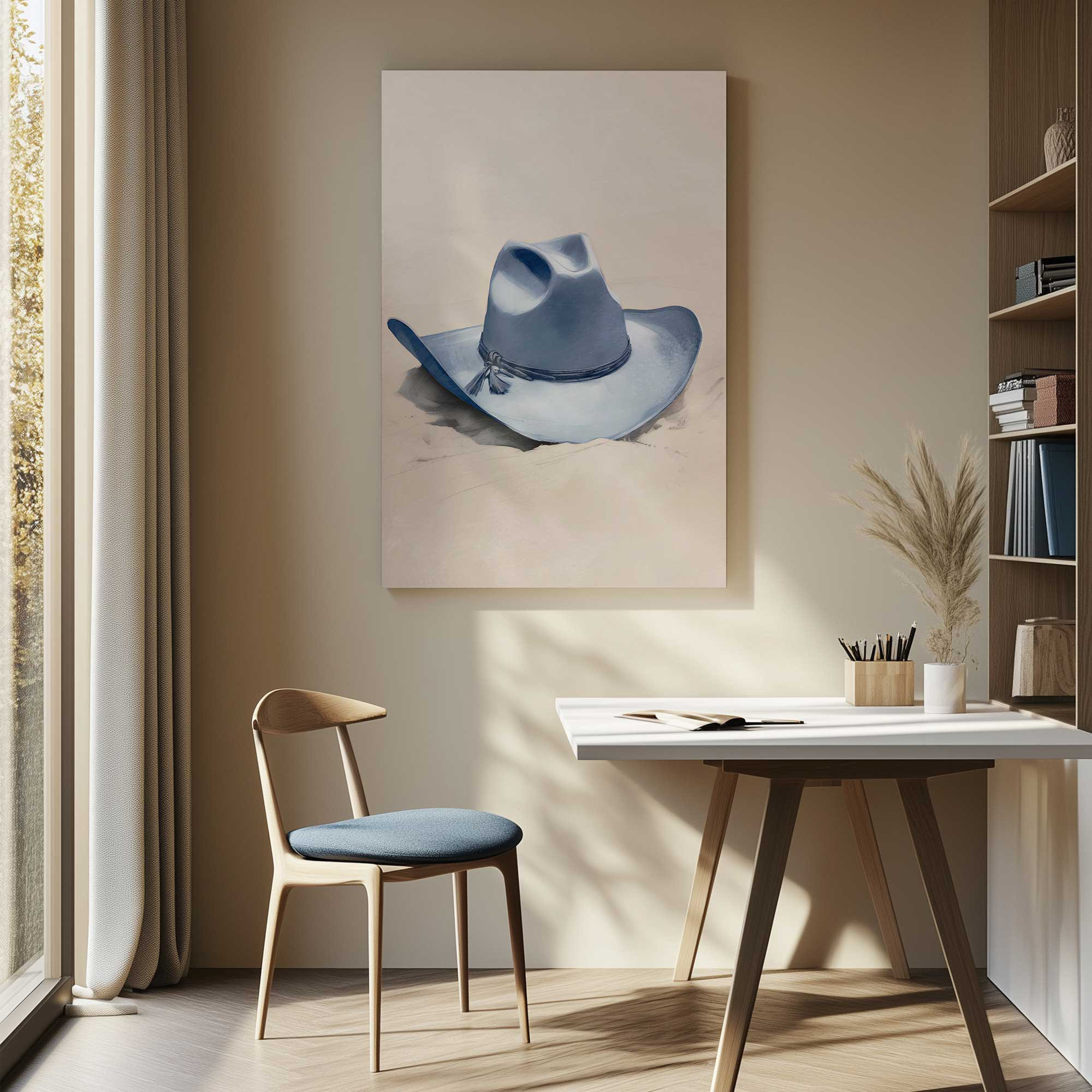 Loon Peak® Cowboy Essentials in Blue II Wrapped Canvas | Wayfair