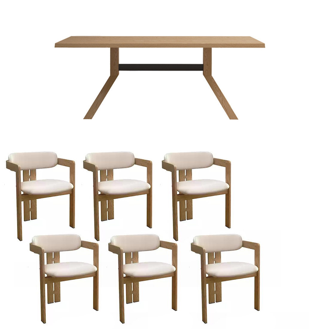 HomeLuxea Solid wood simple dining chair combination | Wayfair