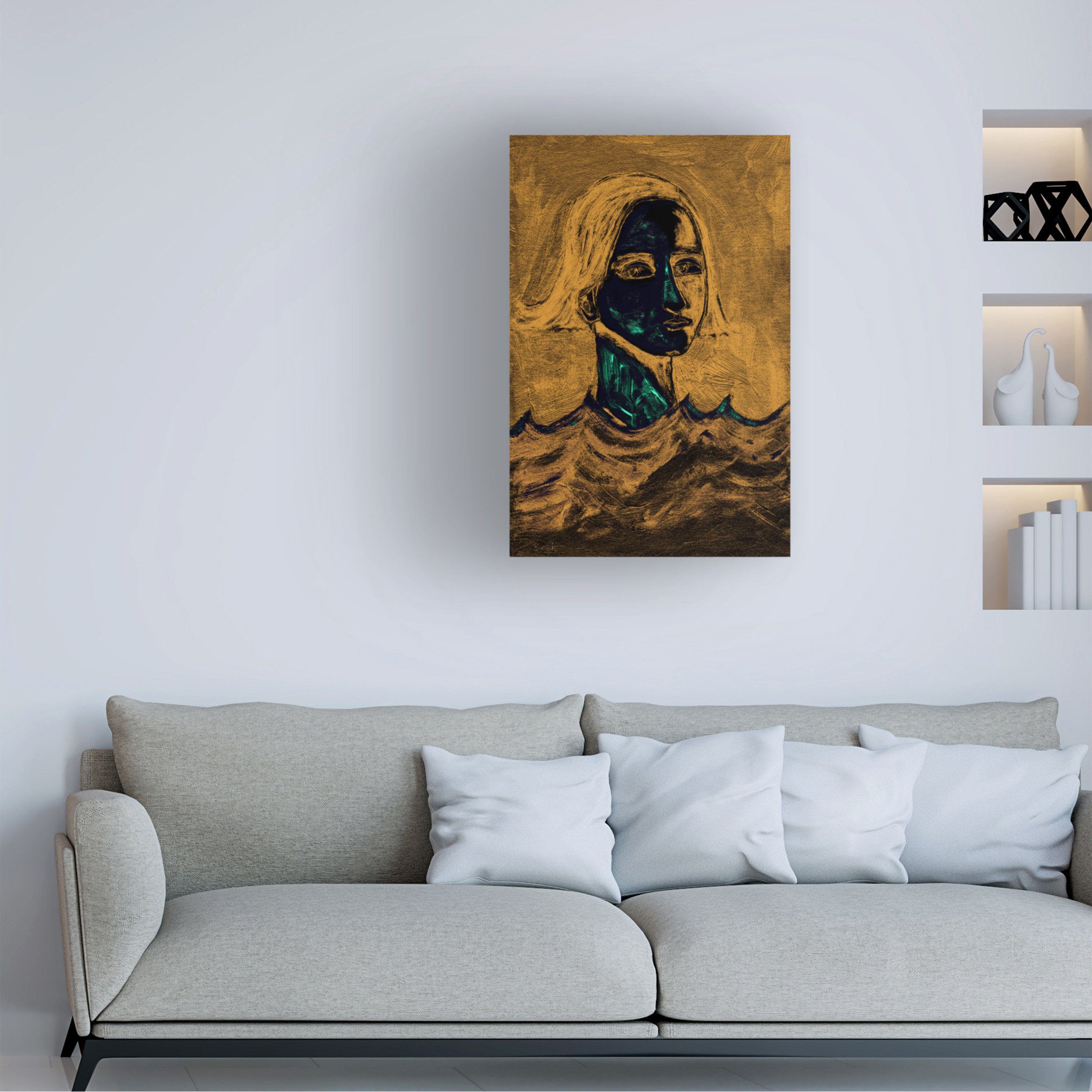 Trademark Fine Art Sharyn Bursic The Swimmer Tan Canvas Art | Wayfair