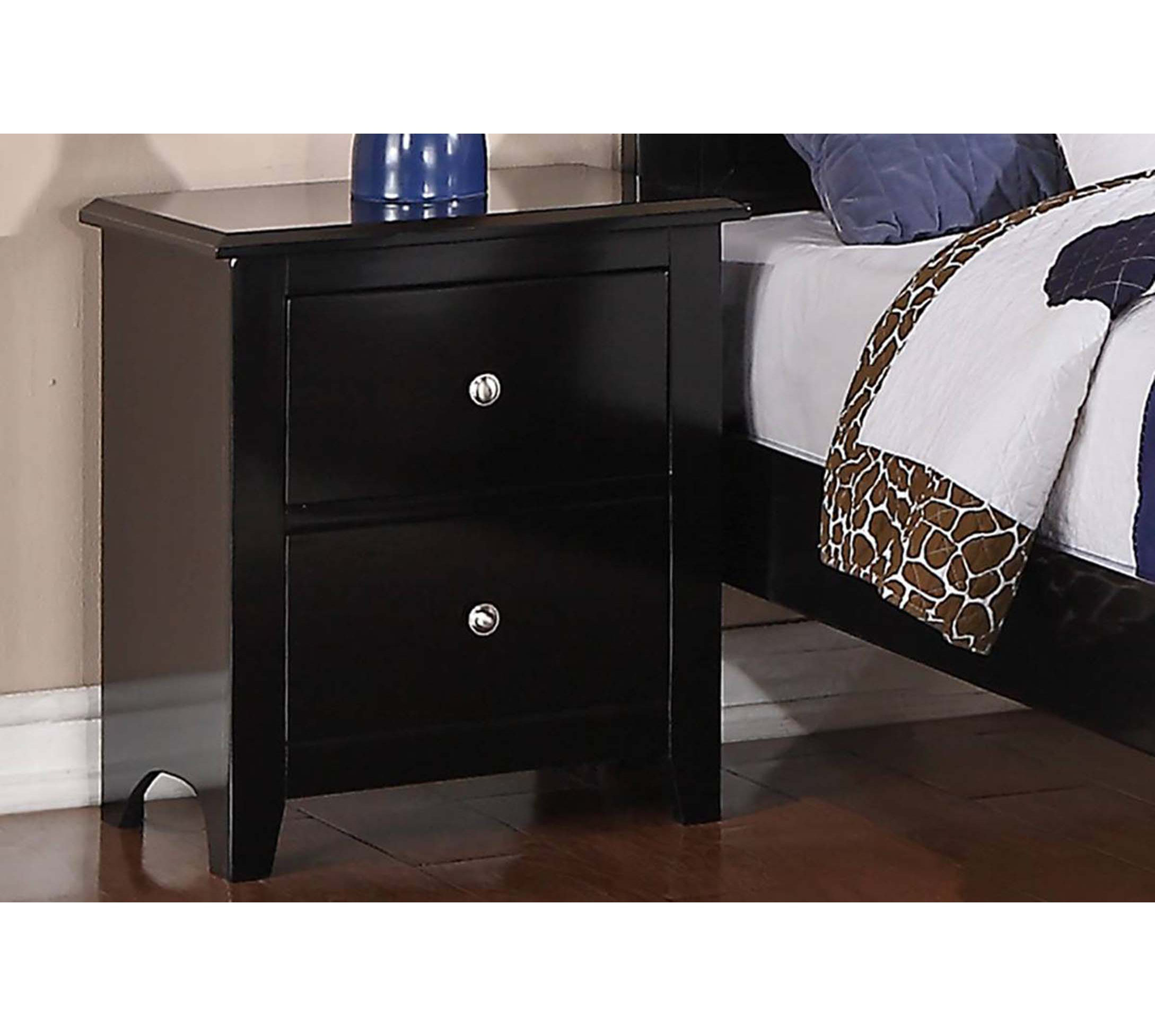 Lark Manor™ Bedroom Bed Side Table, 1X Nightstand With 2 Drawers | Wayfair