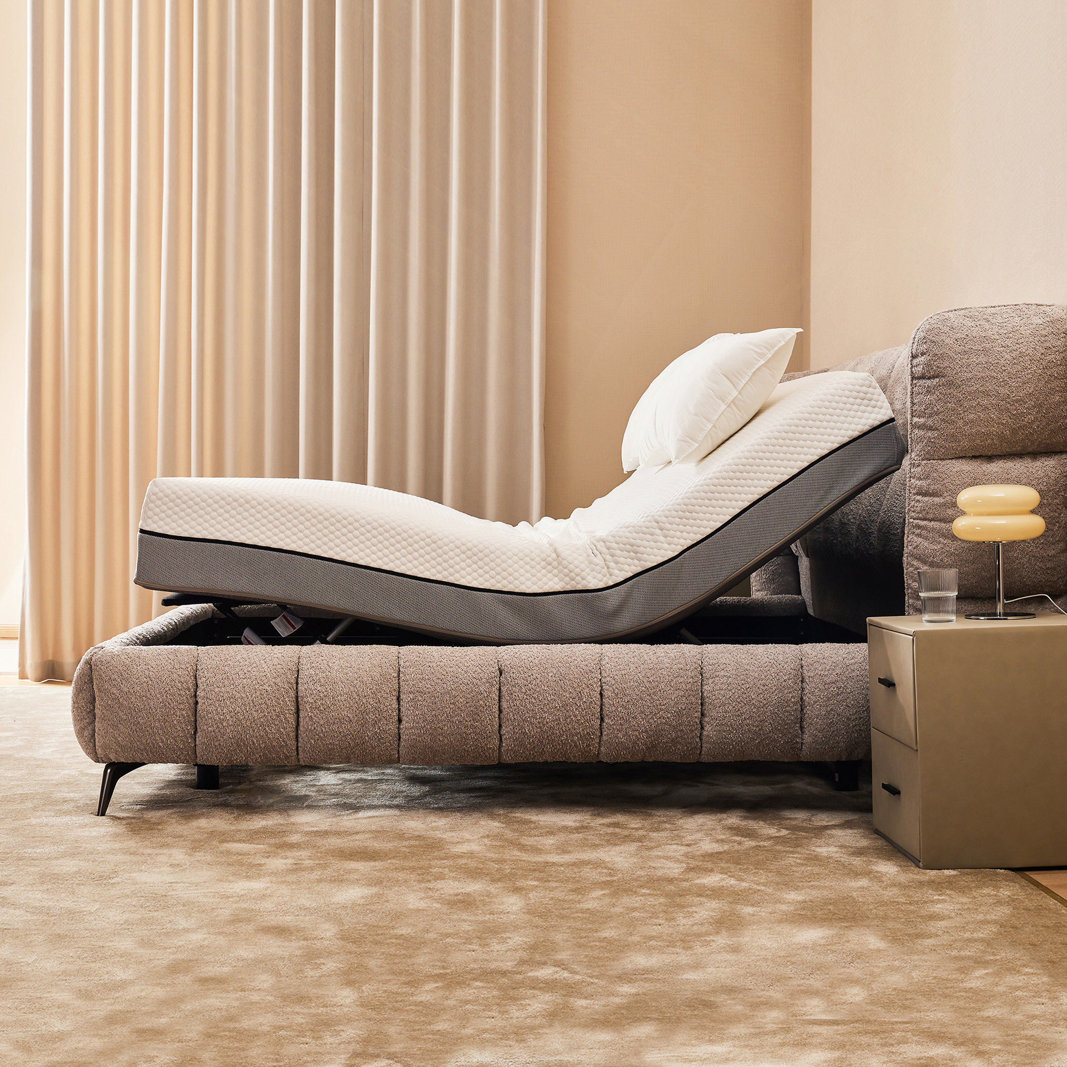 Alwyn Home Adjustable Bed Base Frame Queen Bed Frame With Head And Foot ...