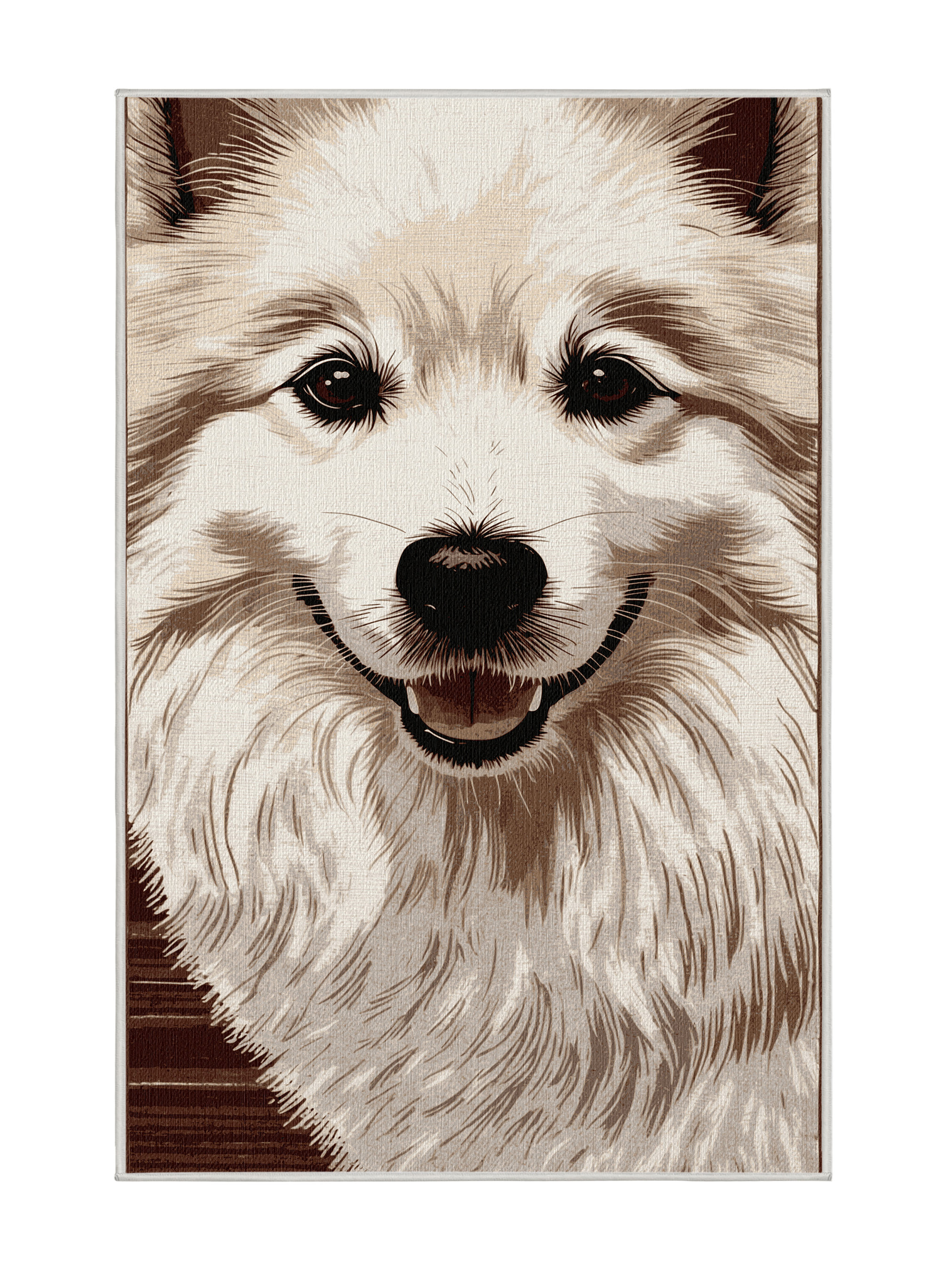 Red Barrel Studio® Washable Samoyed Dogs Area Rug | Wayfair
