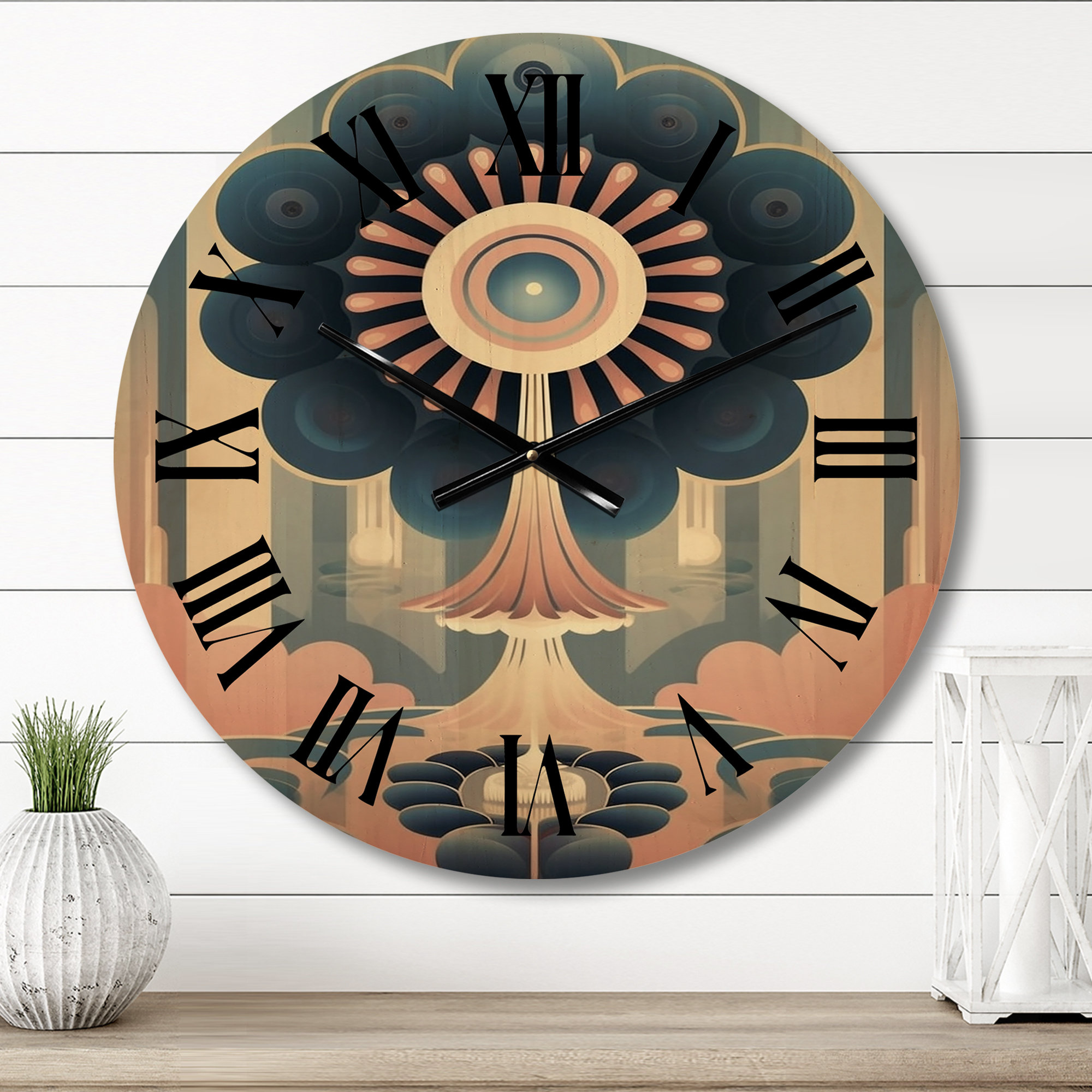 East Urban Home The Illusion of Time Retro Futuristic Abstract III ...