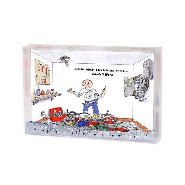 Printed Perfection Personalized Electrician - Male Snow Globe Frame ...