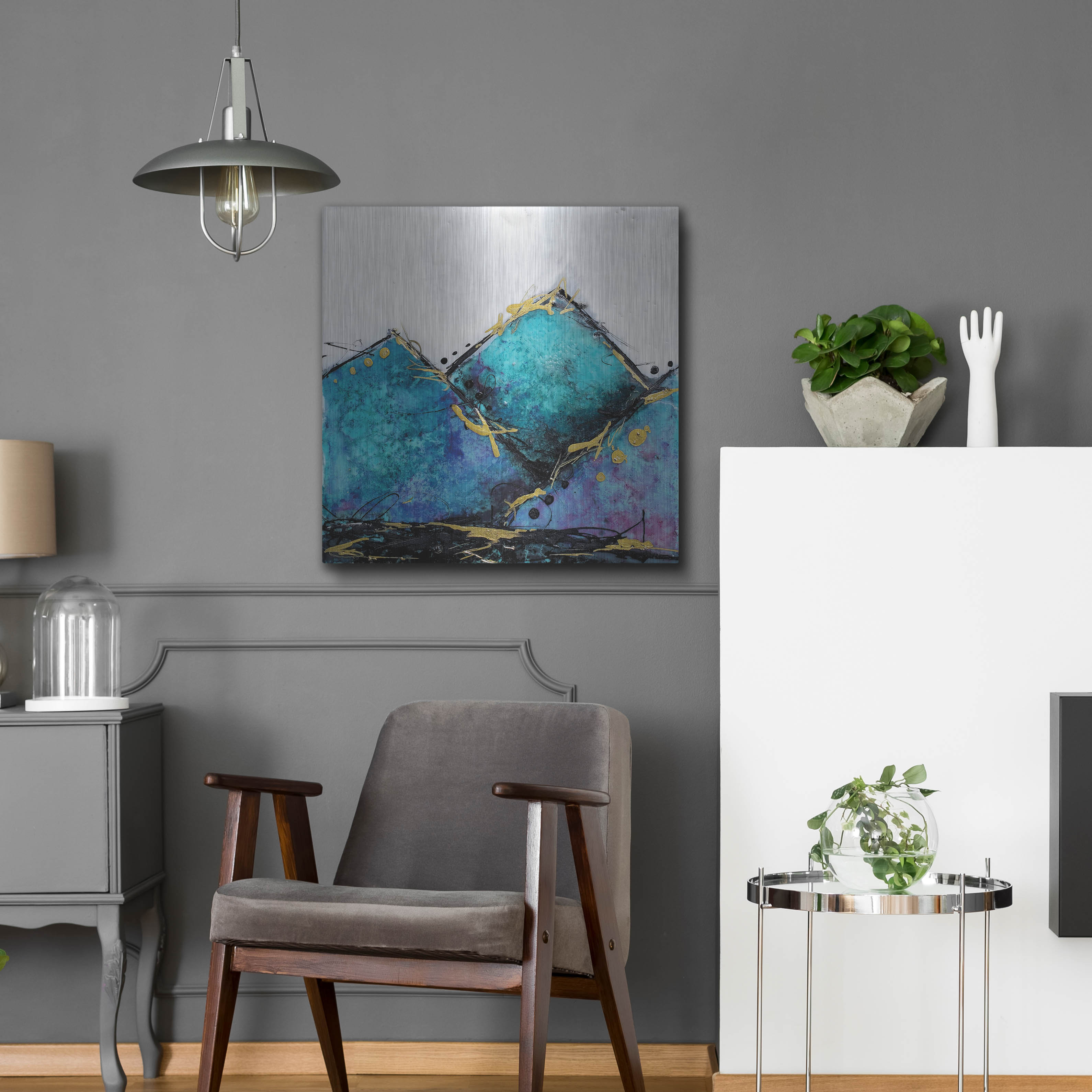 Wrought Studio™ In Mountains or Valleys 1' by Britt Hallowell, Metal ...