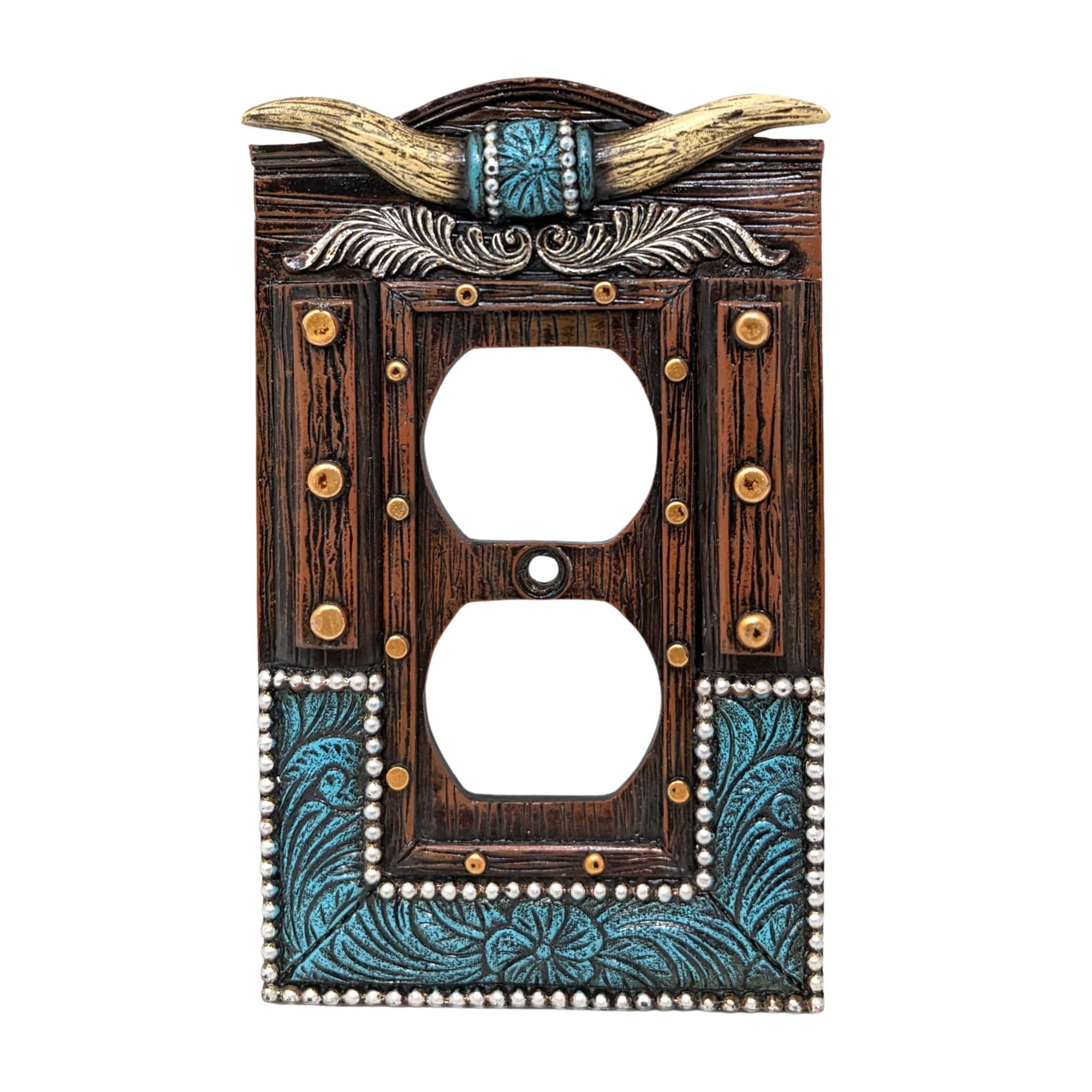 Decor Idea American Western Home Decor Outlet Cover - Faux Horns and ...